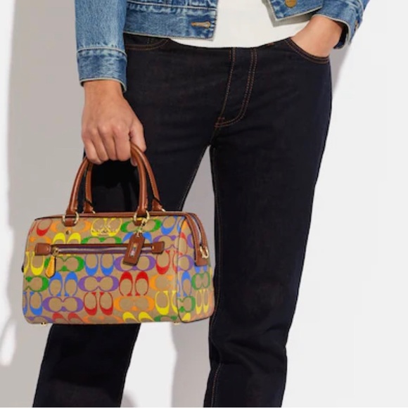 Coach | Bags | Coach Pride Collection Rowan Satchel In Rainbow ...
